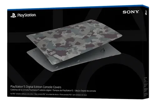 Ps5 Digital Cover Cubierta Tapas Gray Camo Gray Camo | Cuotas sin interés