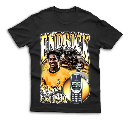 Camiseta Masculina Jogador Endrick Meme Nasci Em 1930 | Parcelamento ...