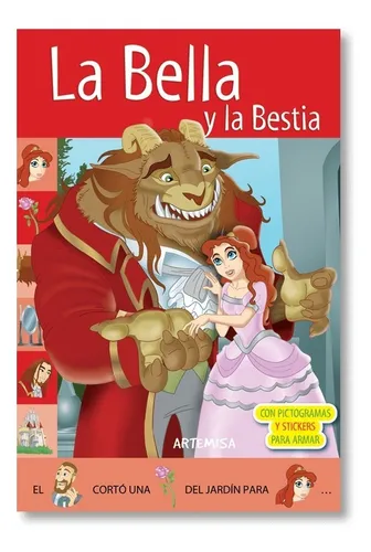 La Bella Y La Bestia C/ Pictogramas Y Stickers Para Armar | MercadoLibre