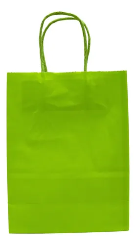 Bolsas Papel Kraft Fiesta Cumpleaños Pack 12 Unidades Cuotas Sin Interés