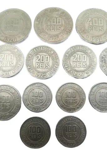 Moedas Antigas Kit 1918-1935 Sem Repetir 13un. Preço Ótimo ...