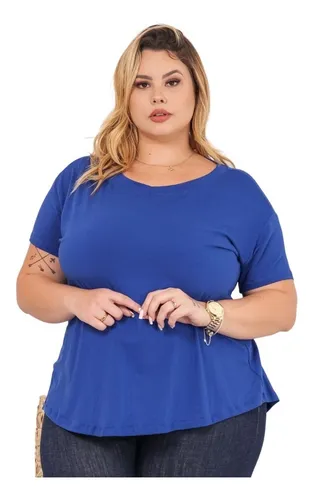 Camiseta Basica Feminina Plus Size De Malha Soltinha Verão Mercadolivre