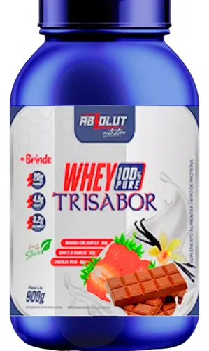 Whey Protein 100 Pure Trisabor Concentrado Absolut Pote 900g Frete Grátis