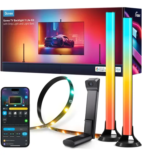 Kit De Luz De Fundo De Tv Govee 3 Lite Rgbicw 11,8 Pés Para | Frete grátis Kit De Luz De Fundo De Tv Govee 3 Lite Rgbicw 11,8 Pés Para | Frete grátis