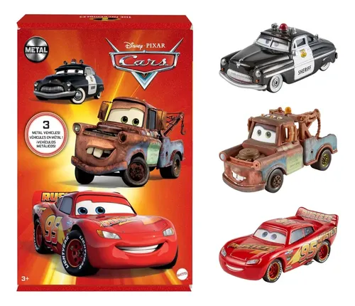 Disney Pixar Cars - Rayo Mcqueen Mater /(mate) Y Sheriff Multicolor ...