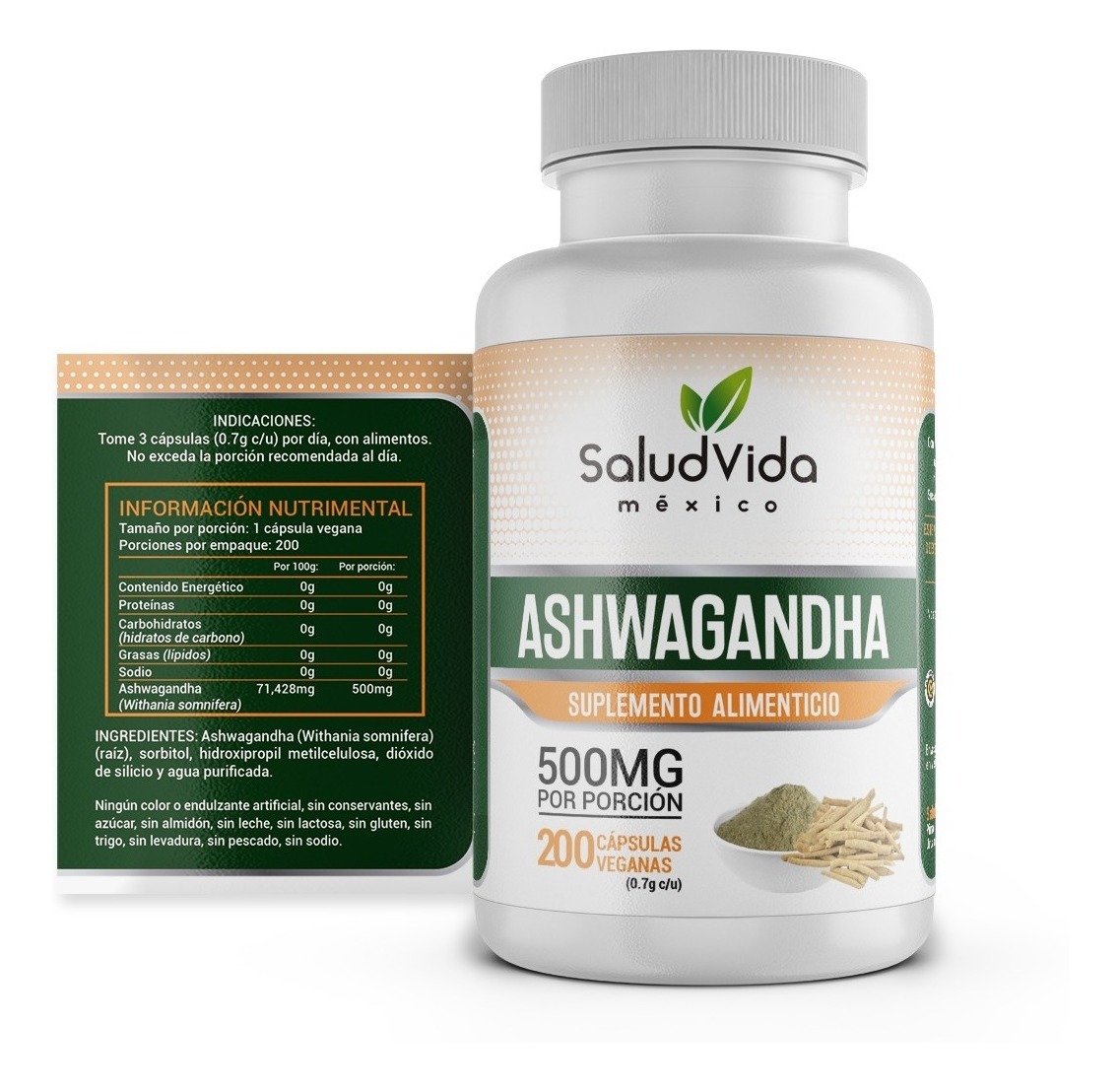 Ashwagandha 200 Cápsulas Saludvida | Envío gratis Ashwagandha 200 Cápsulas Saludvida | Envío gratis