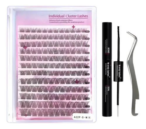 Kit Pestañas Racimo Natural D 8 16 Mm Postizas Por Punto Cuotas Sin