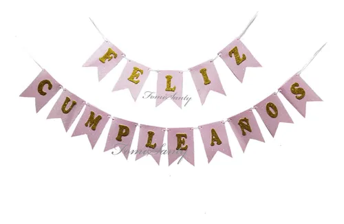 Banner Letrero Feliz Cumpleaños De Fomi Diamantado Foami En Venta En