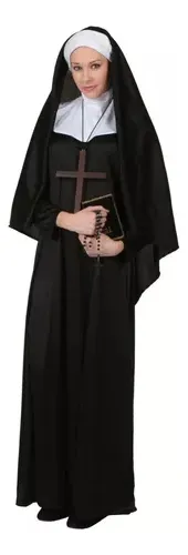Disfraz O Cosplay Mujer Hermana Monja Religiosa Tradicional Cuotas