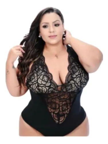 Body Plus Size Com Bojo Roupa Grande Sensual Bori Renda Parcelamento