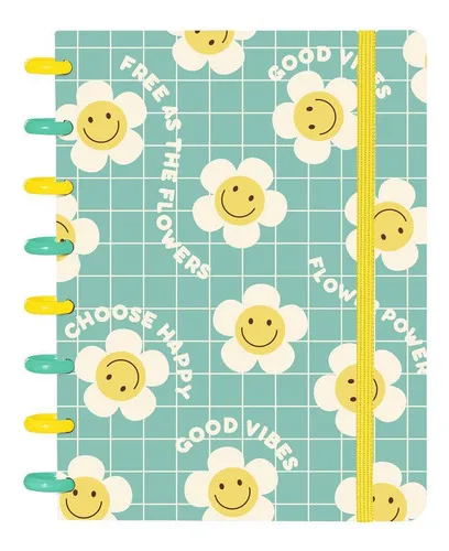 Iscool Caderno Disco Iscool Inteligente A5 Good Vibes Flores Verde 160 ... Iscool Caderno Disco Iscool Inteligente A5 Good Vibes Flores Verde 160 ...