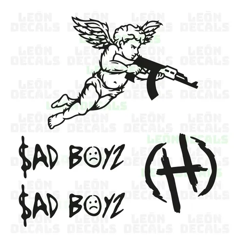 Calcomanias Stickers Sad Boyz Junior H Cupido Ak Angel Vinil | Envío gratis