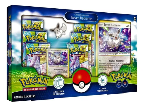 Coleção Premium Eevee Radiante Pokémon Go Copag Novo Parcelamento Sem Juros
