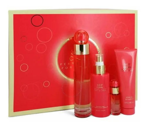 Perry Ellis Set 360 Coral Women Parfum 118ml Para Mujer