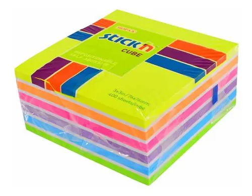 Notas Adhesivas Post Cubo 7x7cm Stick 400h Serviciopapelero Cuotas