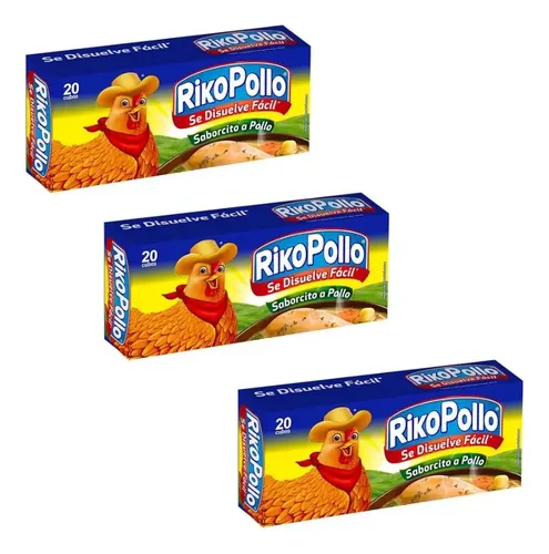 60 Cubos Rico Pollo Sazonador Caldo Pollo Delicioso Rikopoll | Envío gratis