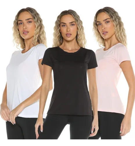 Kit 3 Camisetas Feminina Mullet Dry Fit Tapa Bumbum Alongada