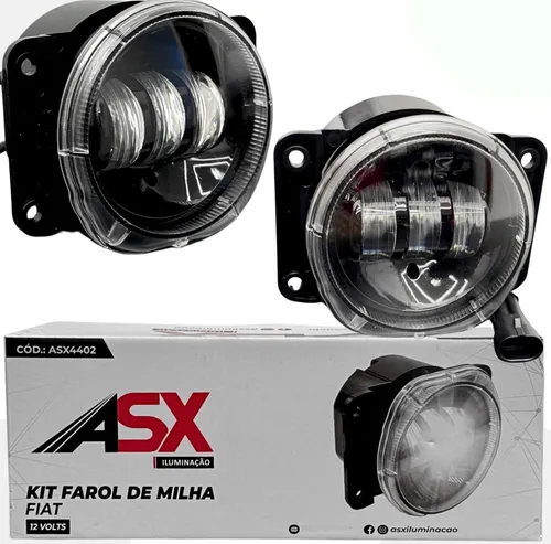 Kit Farol De Milha Led Linha Fiat Palio Strada Uno Asx 6000k | Frete grátis