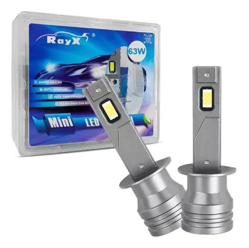 Led Mini Original 63w 6k 12000lm H1 H11 H27 H3 H7 H8 Hb3 Hb4 | Frete grátis
