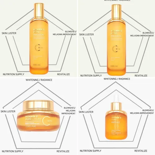 Cremas Coreana Tratamiento Facial De Vitamina Aclarante 4pz
