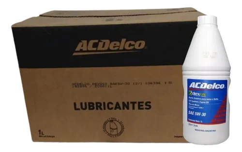 Aceite Sintetico Acdelco 5w30 Dexos 2 Caja 12 X 1 Litro 100% Aceite Sintetico Acdelco 5w30 Dexos 2 Caja 12 X 1 Litro 100%