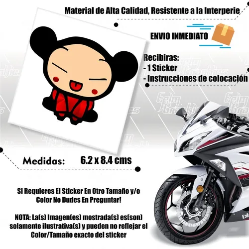 Calcomania Sticker Pucca Garu Caricatura Efx Moto Auto Meses Sin