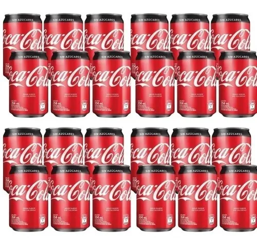Coca Cola Lata 354ml Zero Pack X24 Gaseosa Zetta Bebidas Coca Cola Lata 354ml Zero Pack X24 Gaseosa Zetta Bebidas