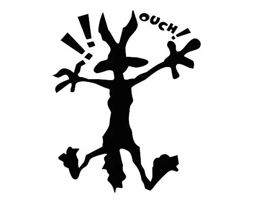 1pz Vinil Sticker Calcomania Coyote Lonney Tunes Caricatura Envío Gratis