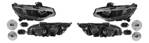 Par Faros F Negro Honda Civic Ex Sedan 1 5 2019 Depo Envío Gratis