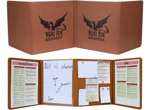 Dnd Dm Screen 5e Dungeon Master Screen Deluxe Leather Panel | Envío gratis