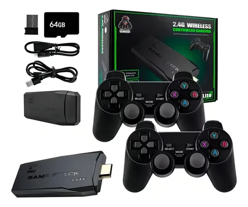 Video Game Adaptador 4k Hdmi 2 Controles Stick + 20mil Jogos - Duxecom ...