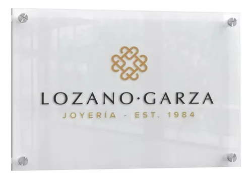 Letrero Acrílico Logo Negocio Impresión Directa 60x40cm | Envío gratis