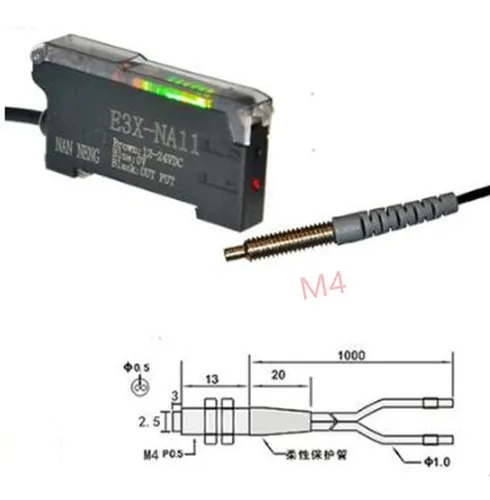 Sensor Amplificador Fibra Óptica E3x Na11 Cable 1mtr 12 24v Envío Gratis