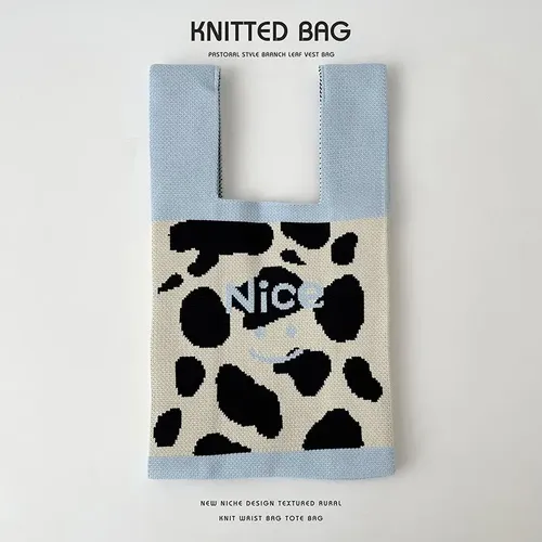 Cute Cartoon Knit Shoulder Bag Handheld Tote Bag Unique | MercadoLibre