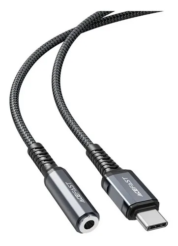 Cabo auxiliar USB TIPO C ACEFAST C1-07 cinza-escuro com entrada USB-C ... Cabo auxiliar USB TIPO C ACEFAST C1-07 cinza-escuro com entrada USB-C ...
