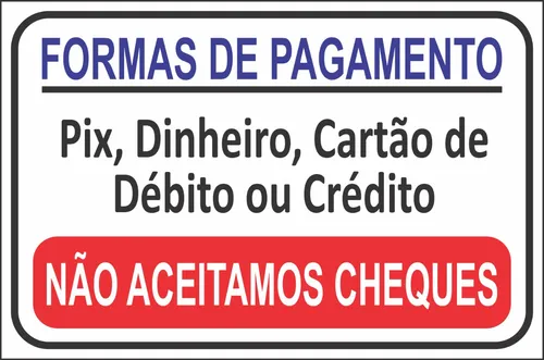 Placa Pagamento Pix Dinheiro Cartão De Débito Ou Crédito | MercadoLivre Placa Pagamento Pix Dinheiro Cartão De Débito Ou Crédito | MercadoLivre
