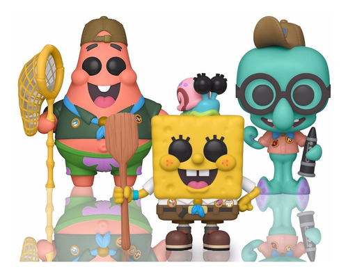 Bob Esponja Set 3 Piezas Funko Pop Bob Calamardo Patricio Cf Envío Gratis