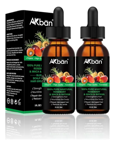 Aceite Para El Crecimiento Del Cabello Akban Batana, Romero, | Cuotas ...