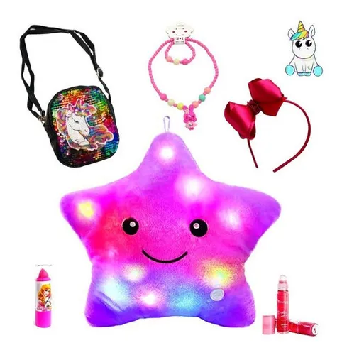 Kit de maquillaje infantil con bolsa de unicornio y almohada de regalo ... Kit de maquillaje infantil con bolsa de unicornio y almohada de regalo ...