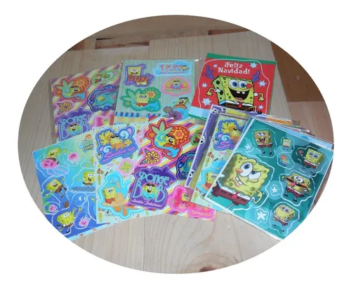 Calcomanías De Bob Esponja Colección De Stickers Vintage Meses Sin