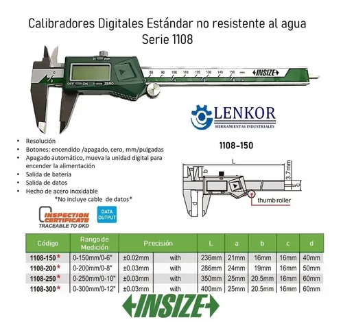 Calibrador Vernier Digital 8 Pulgadas Insize En Venta En Texcoco Estado