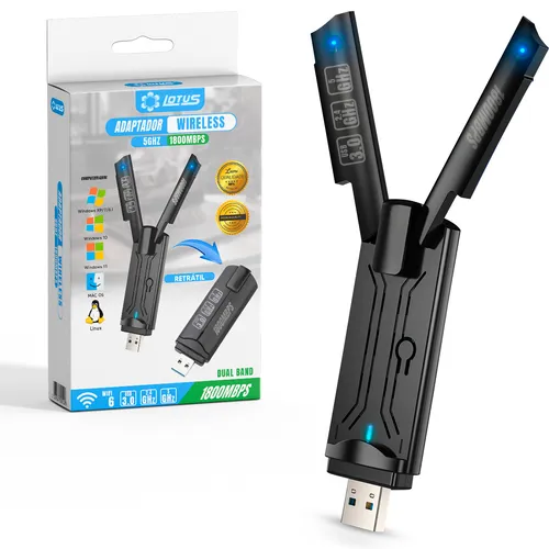 Adaptador WiFi Realtek 6 Ax, 1800 Mbps, USB 3.0, versión superior ... Adaptador WiFi Realtek 6 Ax, 1800 Mbps, USB 3.0, versión superior ...