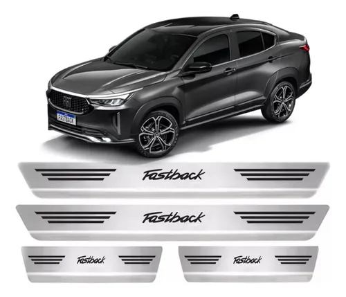 Kit Jogo Soleira Premium Aço Inox Escovado Fiat Fastback Kit Jogo Soleira Premium Aço Inox Escovado Fiat Fastback