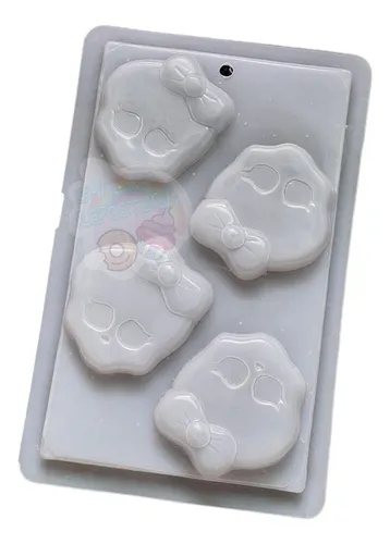 Molde Mediano 4 Gelatinas Jabon Calaveras Moño Yeso Meses Sin Intereses