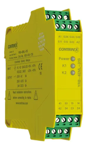 Relevador Relé De Seguridad Contrinex Yrb-4eml-31s Riel Din Relevador Relé De Seguridad Contrinex Yrb-4eml-31s Riel Din