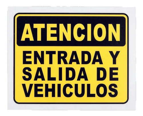Cartel Entrada Y Salida De Vehiculos Atencion en venta en Mar Chiquita ... Cartel Entrada Y Salida De Vehiculos Atencion en venta en Mar Chiquita ...