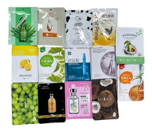 Kit 14 Mascarillas Faciales Coreanas Reparacion Intensiva Meses Sin