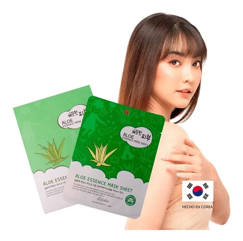 Mascarilla Coreana Hidratante Aloe Vera K Beauty 10 Piezas