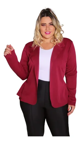 Blazer Casaco Feminino Neoprene Plus Size Feminino Mercadolivre