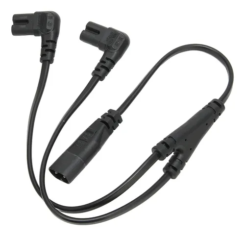Cabo Iec320 C8 Para C7 Duplo Macho Para Fêmea 1 Entrada E 2